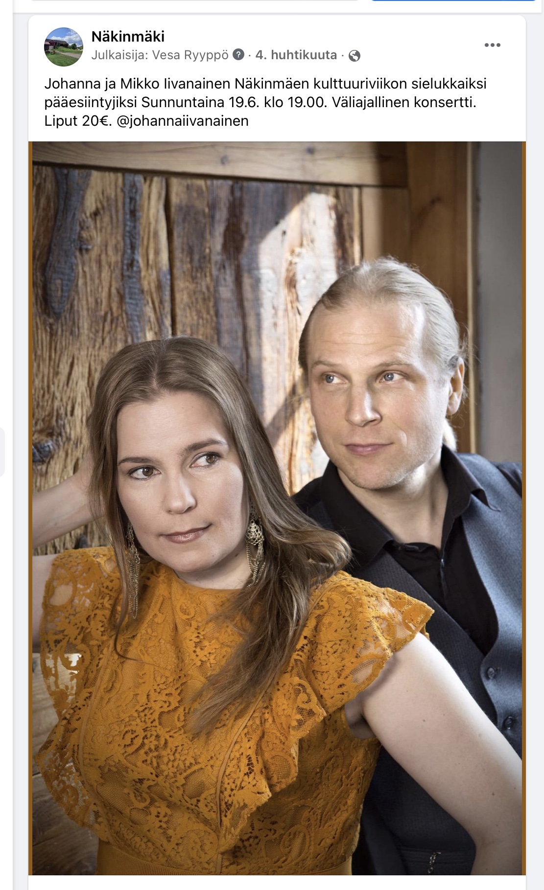 Johanna ja Mikko Iivanainen duo - Tapahtumainfo.fi